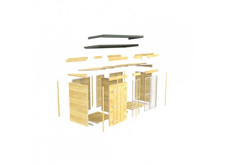 8ft X 6ft Dog Kennel and Run Full Height with Bars | Total Sheds